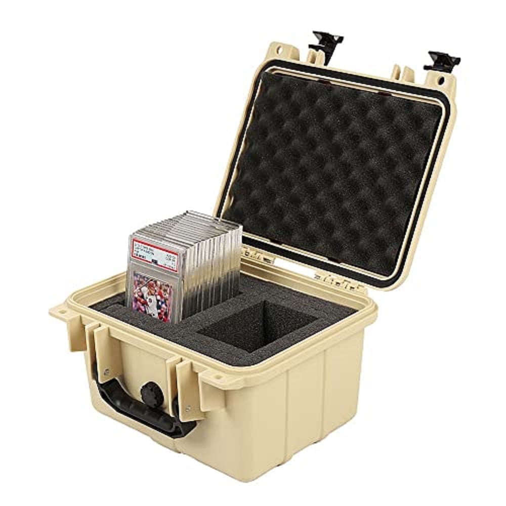 Beige Graded Card Storage Box Fit for BGS PSA SGC FGS Graded Sports Trading Cards,Weatherproof ...