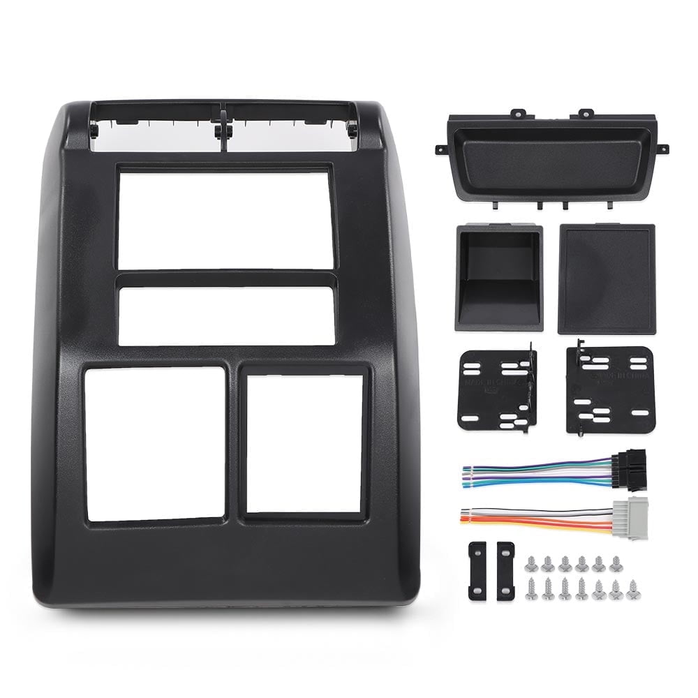 G-Plus Double Din Stereo Radio Dash Mounting Bezel Kit Fit for Jeep ...