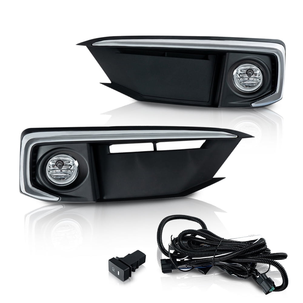 Bumper Fog Lights Driving Lamp w/ Switch Fit For Honda Civic Coupe ...