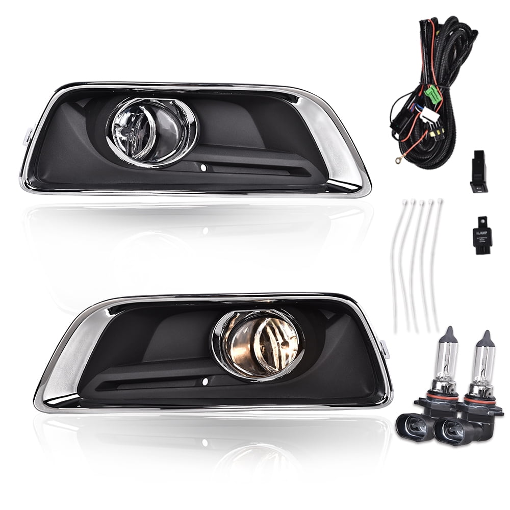 G-Plus Front Bumper Fog Lights Fit for 2013-2015 Chevy Malibu Clear ...