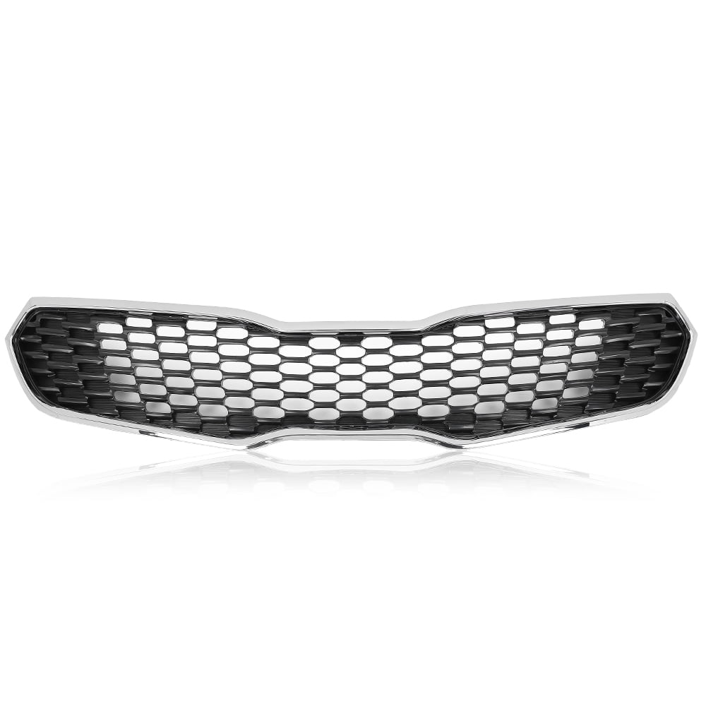 Front Bumper Grill Grille Assembly Chrome Mesh Style Fit for Kia Forte ...