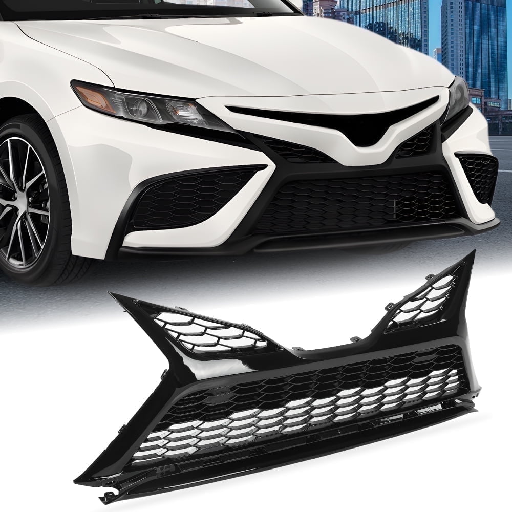 G-Plus Front Bumper Lower Grille Without Sensor Holes Fit for Toyota Camry SE XSE 2021-2022 ...