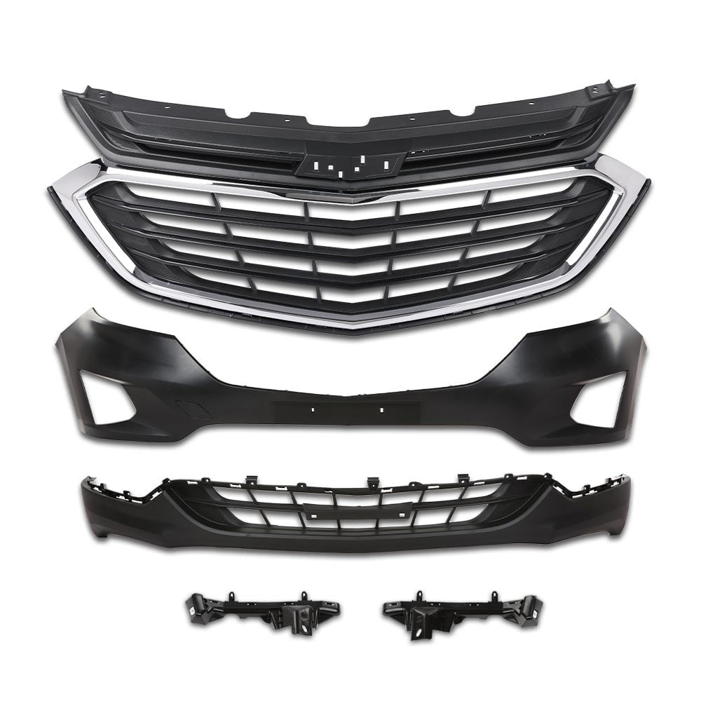 Front Bumper Upper Lower Grille Kit Fit for Chevy Equinox 2018-2021 ...