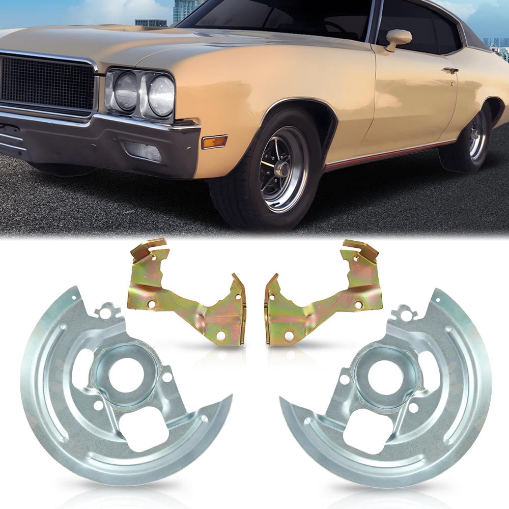 G-Plus GM Disc Brake Caliper Brackets & Backing Plates Dust Shields Fit ...