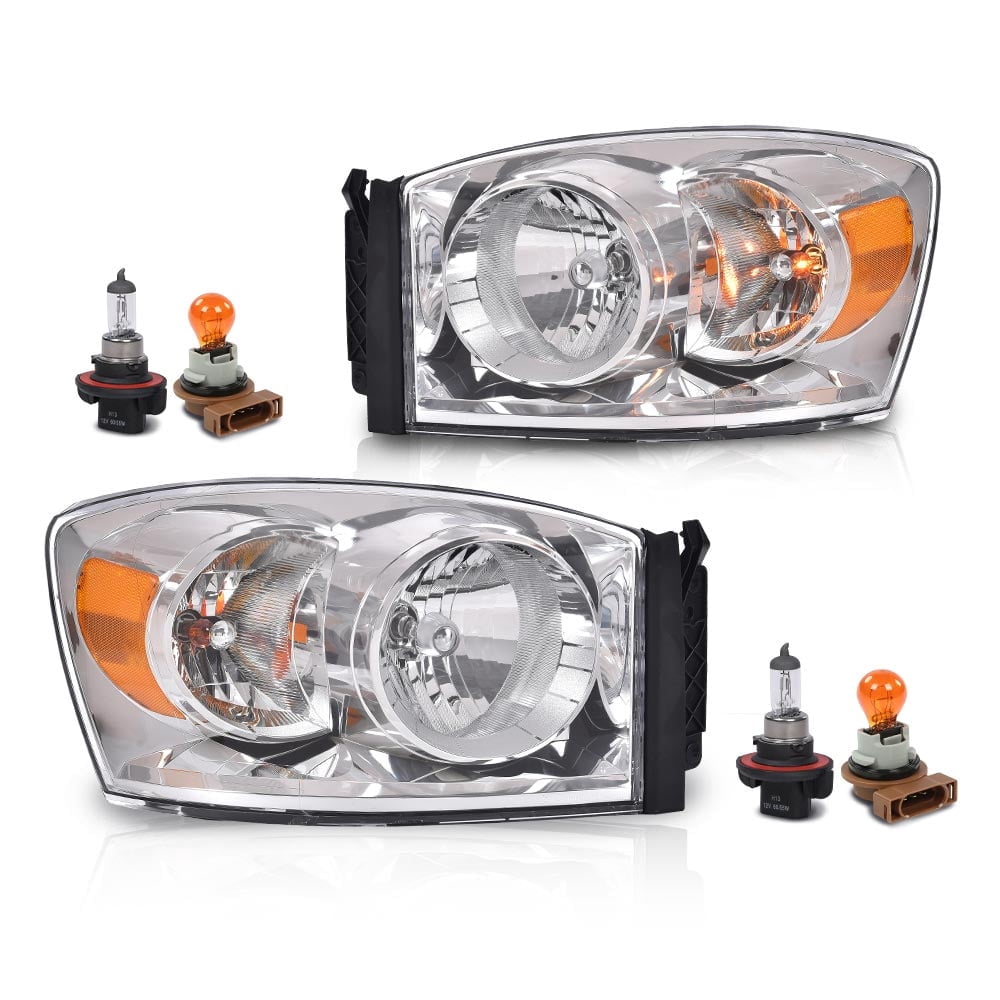 Headlights w/Bulbs Fit for 2006-2008 Dodge Ram 1500/2006-2009 Dodge Ram ...