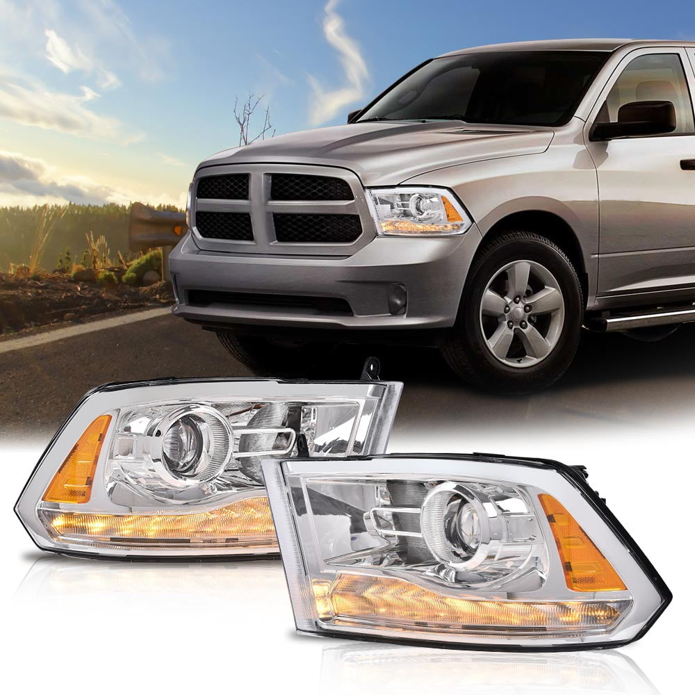 G-Plus LED Bar Plank Style Headlights Fit for 2013-2018 Dodge Ram 1500 ...