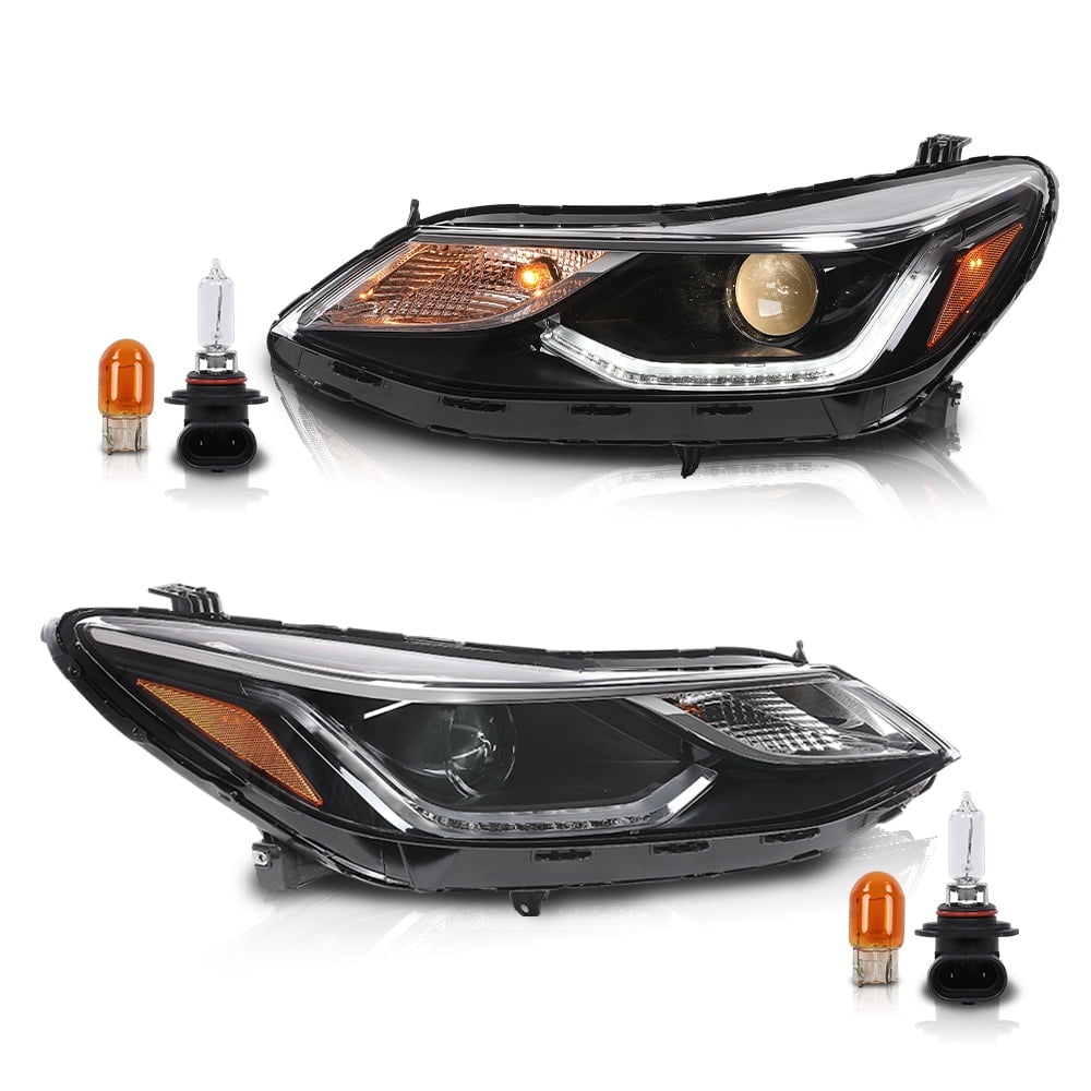 LED DRL Headlight Assembly w/Bulbs Driver and Passenger Side Fit for ...