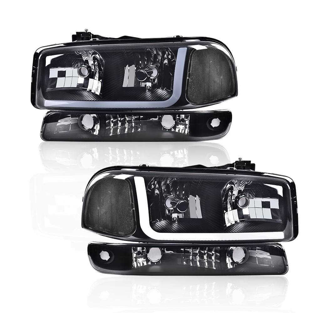 G-Plus LED DRL Headlights Fit for GMC Sierra 1500 1999-2007/GMC Sierra ...