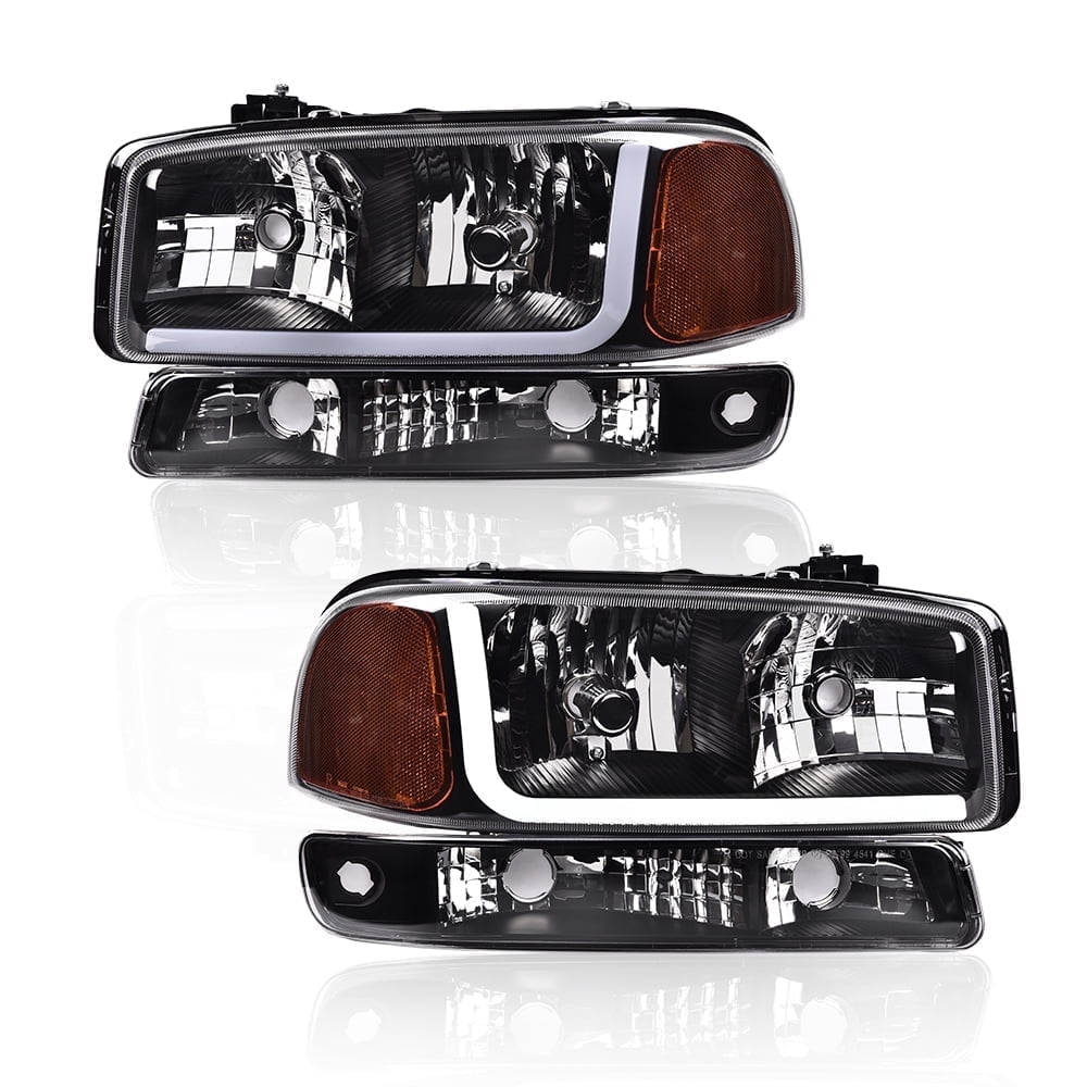 G-Plus LED DRL Headlights Fit for GMC Sierra 1500 1999-2007/GMC Sierra ...