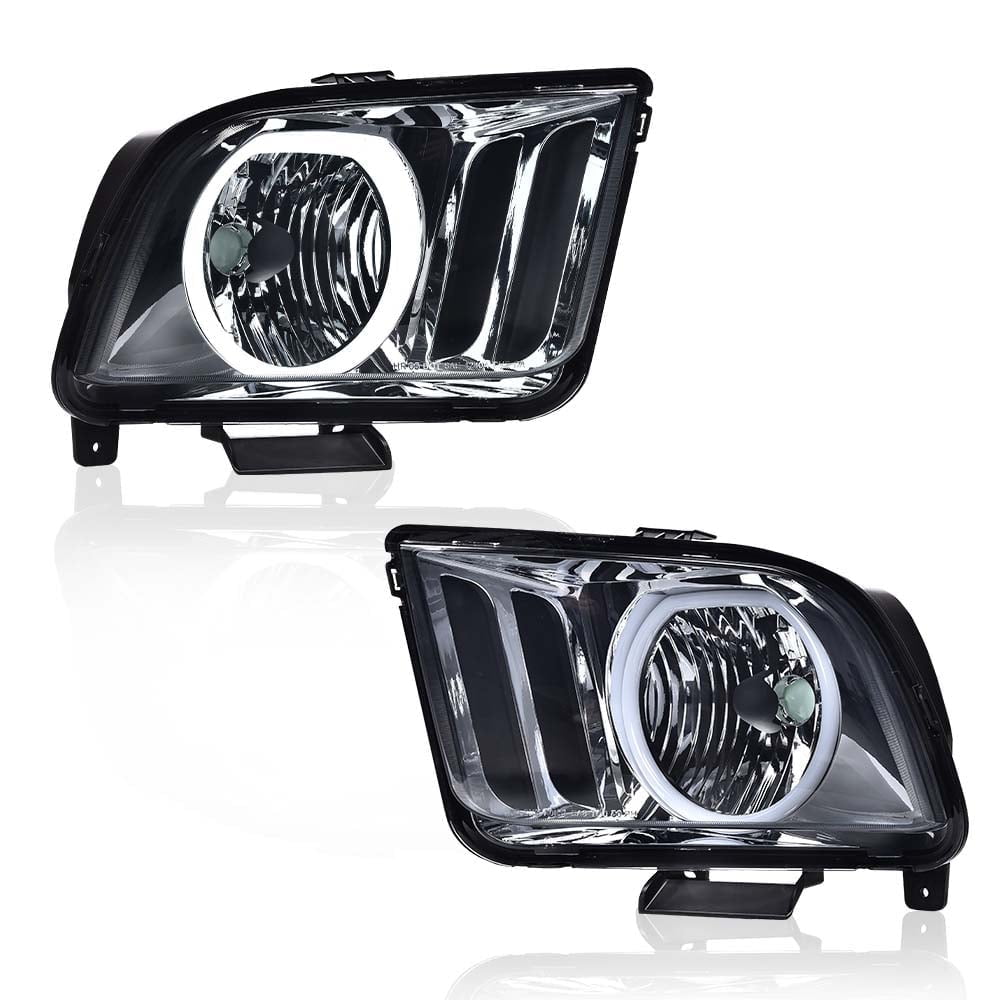 G-Plus LED DRL Headlights Fit for Ford Mustang 2005-2009 Bumper ...