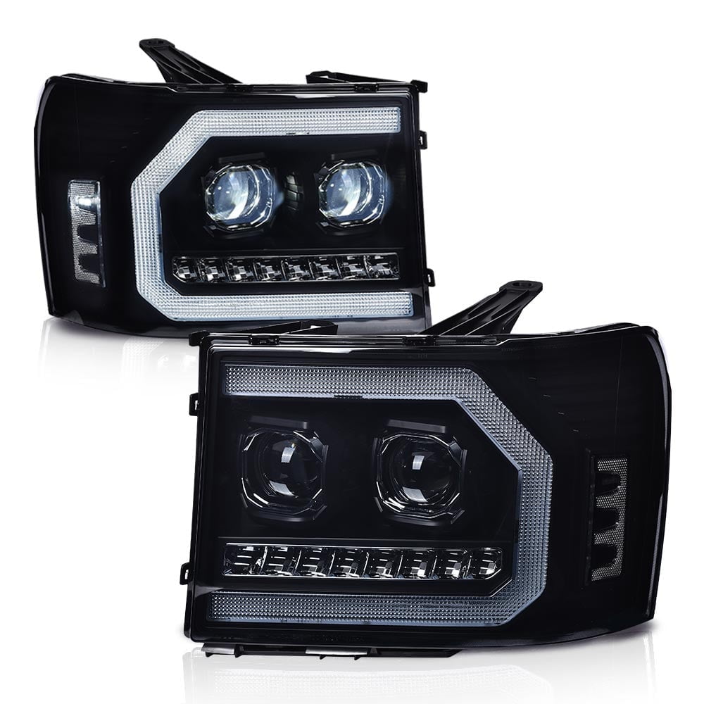 G-Plus LED DRL Headlights Fit for GMC Sierra 1500 2007-2013/GMC Sierra ...