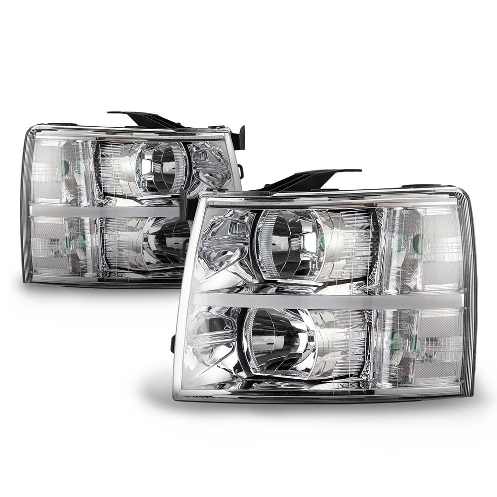 G-Plus LED DRL Headlights Fit for Chevy Silverado 2500 3500 & HD Models ...