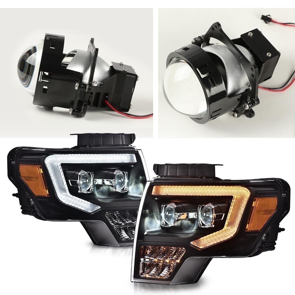 G-Plus LED Headlights Fit for 2009-2014 Ford F150 Bumper Headlamps ...