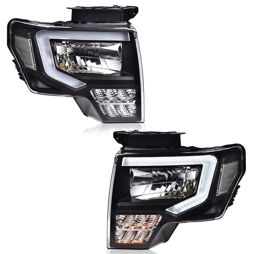 G-Plus LED Tube Headlights Fit for 2009-2014 Ford F150 Bumper Headlamps ...