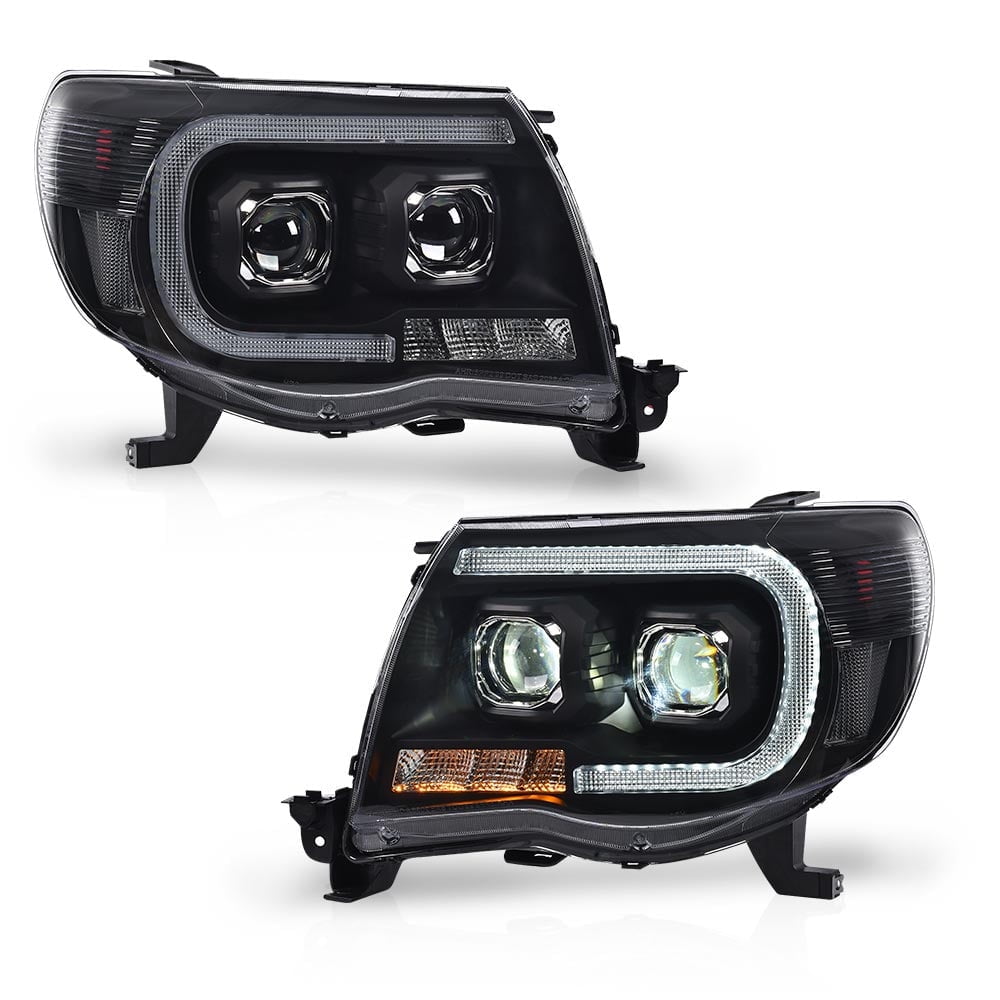 G-Plus LED Tube Projector Headlights W/o Bulbs Fit for Toyota Tacoma ...