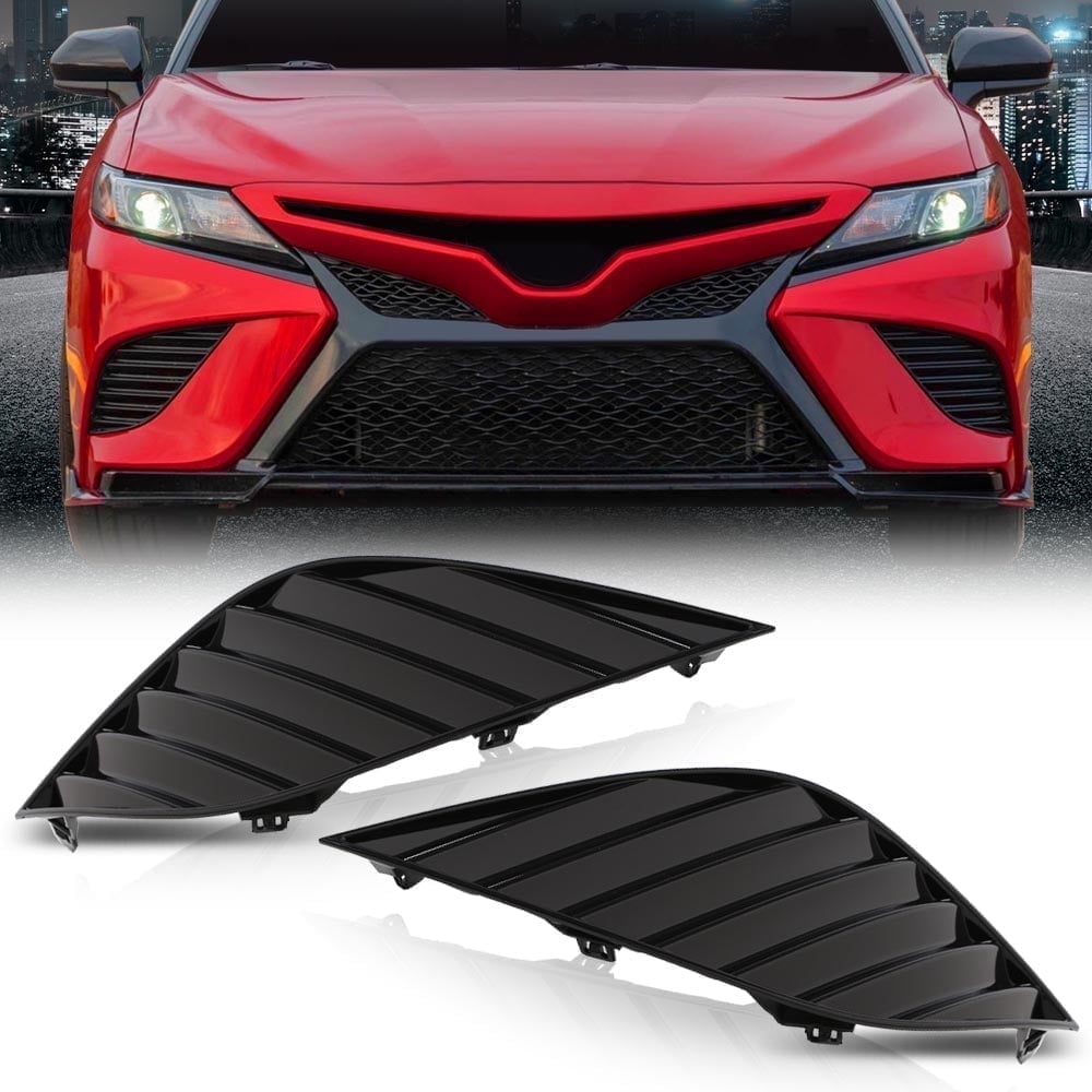 G-Plus Pair Front Bumper Fog Light Cover Bezel Fit for Toyota Camry SE ...
