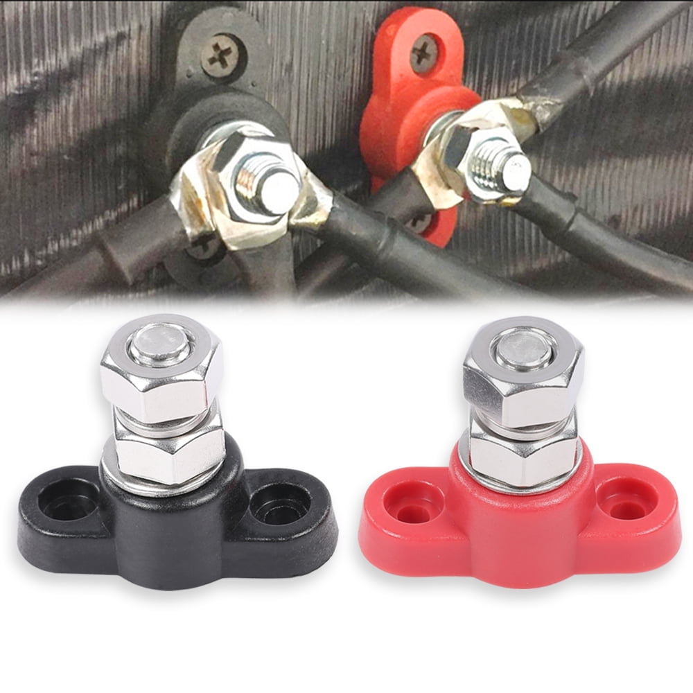 G-Plus Red & Black Junction Block Power Post Set Insulated Terminal ...