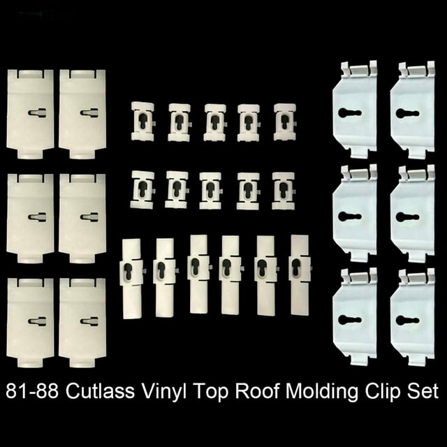 G-Plus Roof Molding Trim Clips Fit for 1981-1988 Cutlass,Vinyl Top Roof ...