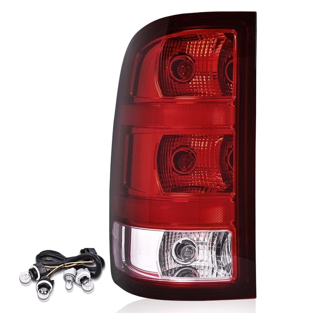 Tail Lights Lamps w/Bulbs & Wiring Harness Fit for GMC Sierra 1500 ...