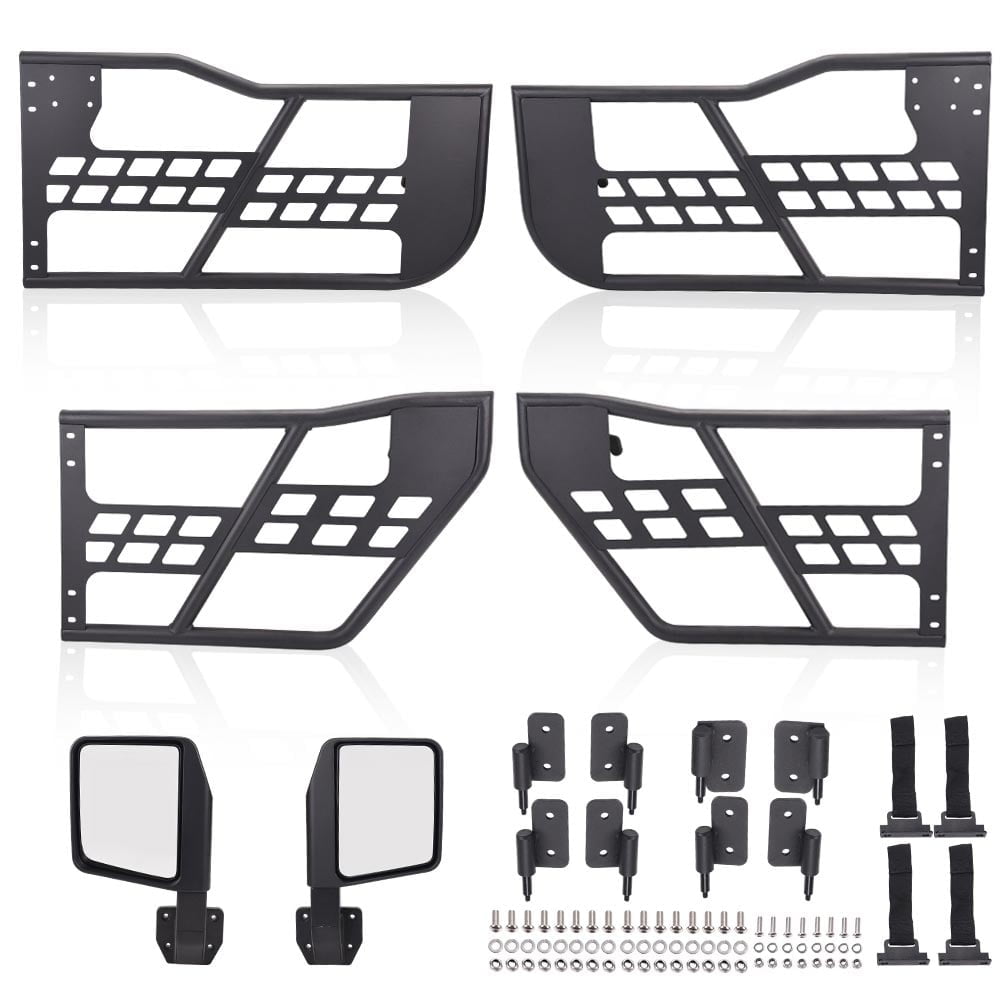Tubular Doors Fit for Jeep Wrangler JK Unlimited 4 Doors 2007-2018 ...