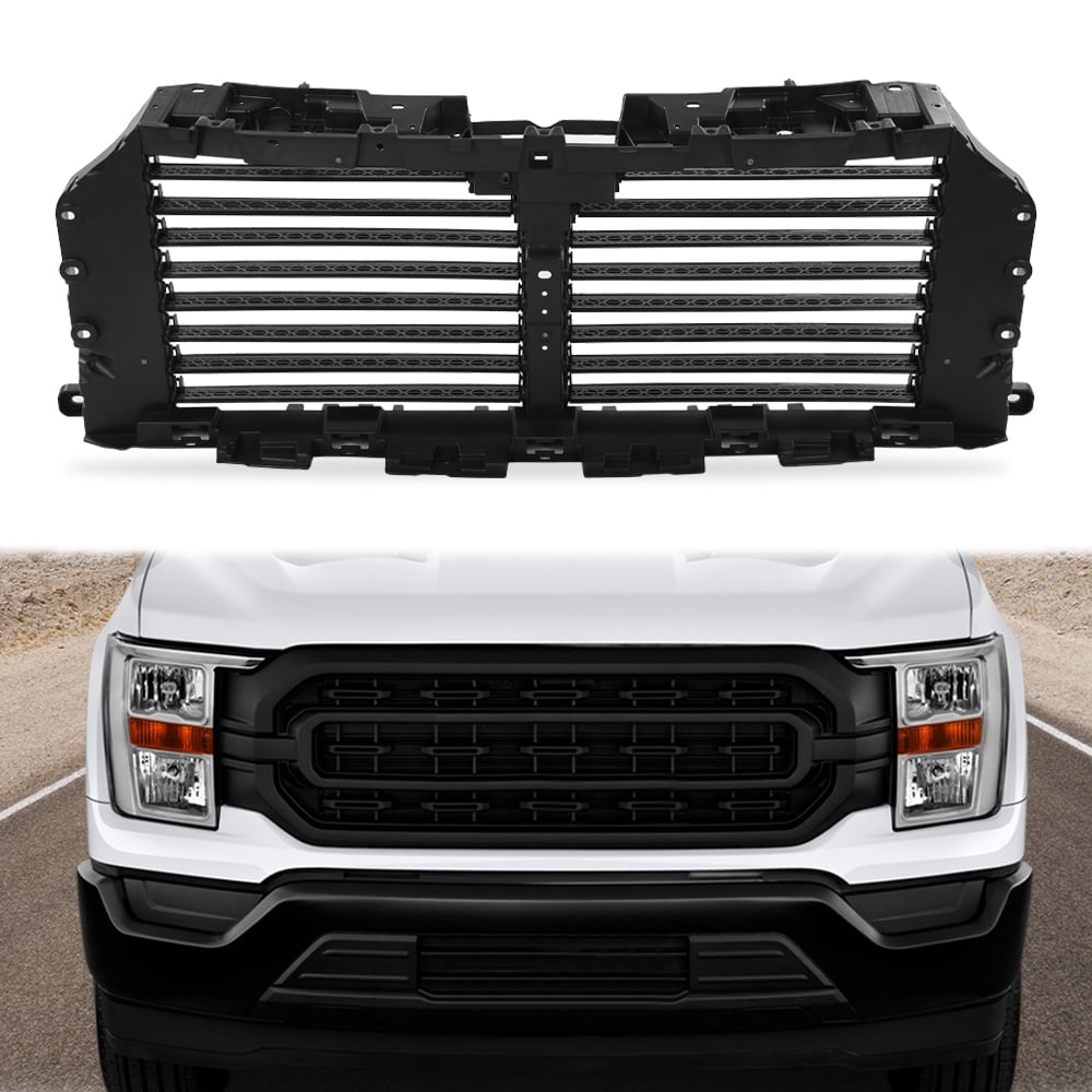 G-Plus Upper Radiator Grille Shutter Assembly Fit for 2021-2022 Ford ...