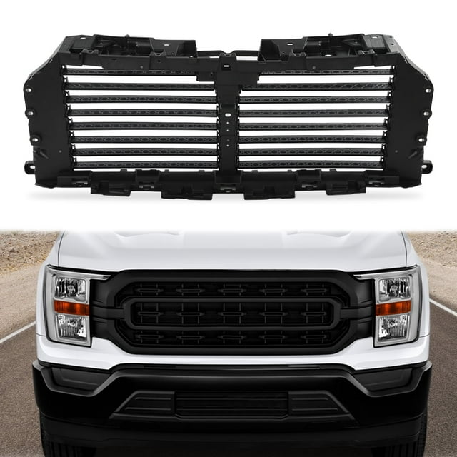 G-Plus Upper Radiator Grille Shutter Assembly Fit for 2021-2022 Ford ...