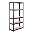 G-Rack - Black 5 Tier Shelf - 2000LB Capacity Garage Shed Storage ...