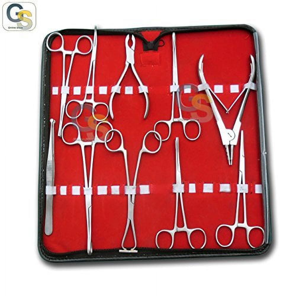 G.S 10 PIECES PROFESSIONAL BODY EAR PIERCING NAVEL TOOLS PLIERS CLAMPS ...