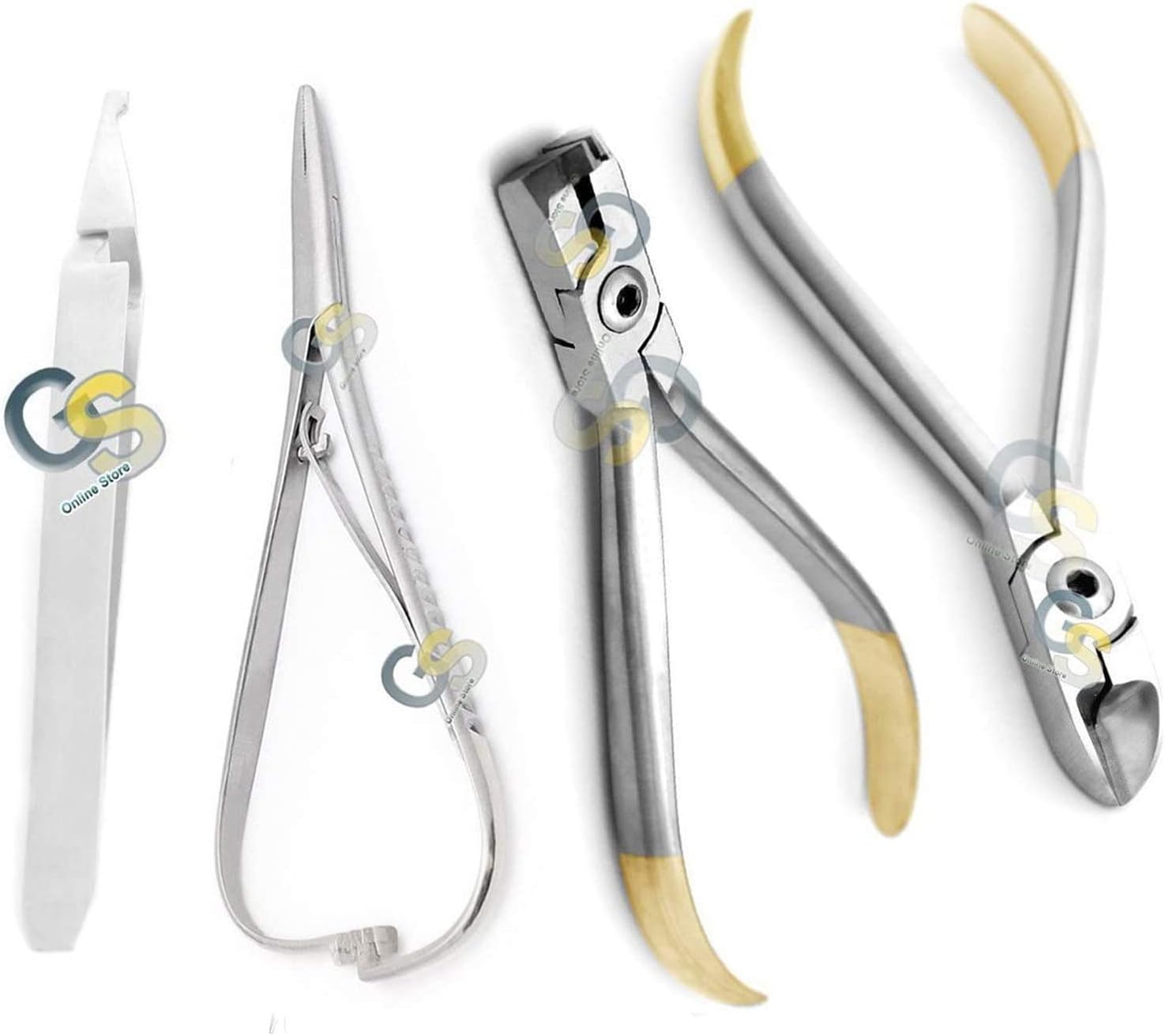 G.S ORTHODONTIST PLIERS ORTHO TOOL SET DISTAL HARD WIRE CUTTERS BRACKET ...