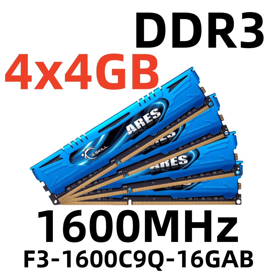 G.SKILL ARES DDR2 1600MHz RAM 16GB Desktop Memory DIMM for PC,4x4GB,F3 ...