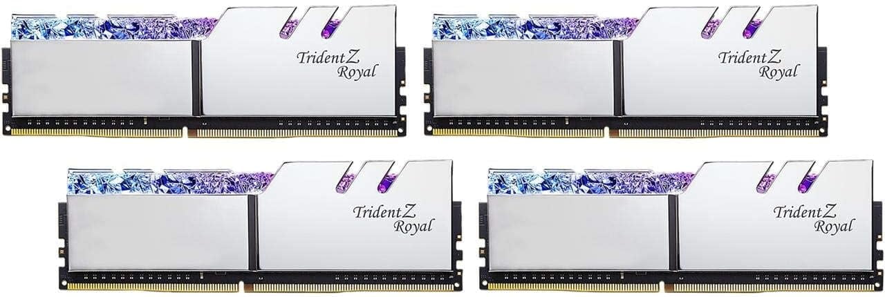 G.SKILL Trident Z Royal Series (Intel XMP) DDR4 RAM 128GB (4x32GB) 3600MT/s CL18-22-22-42 1.35V ...