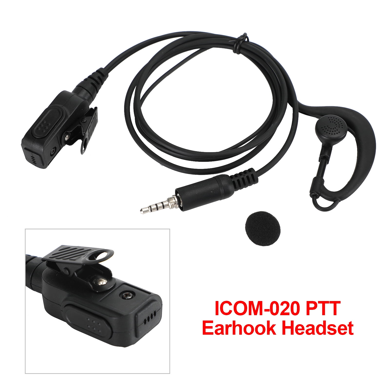 G-Shape PTT MIC Earpiece for ICOM IC-M33/M34/M36/M23/M24/M25/RS-35M ...