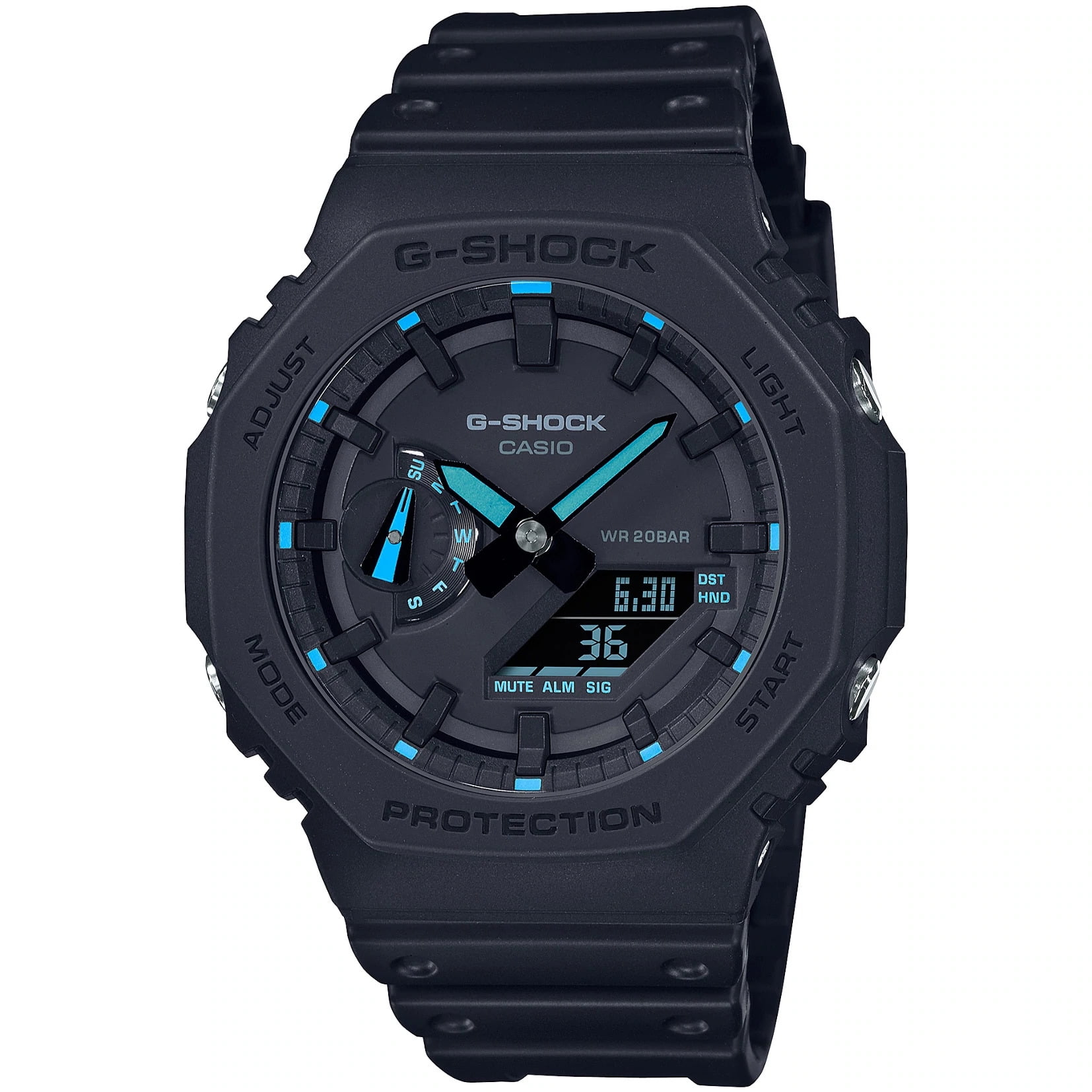 G-Shock GA2100-1A2 Men's Neon Accent Watch Blue, Blue - Walmart.com