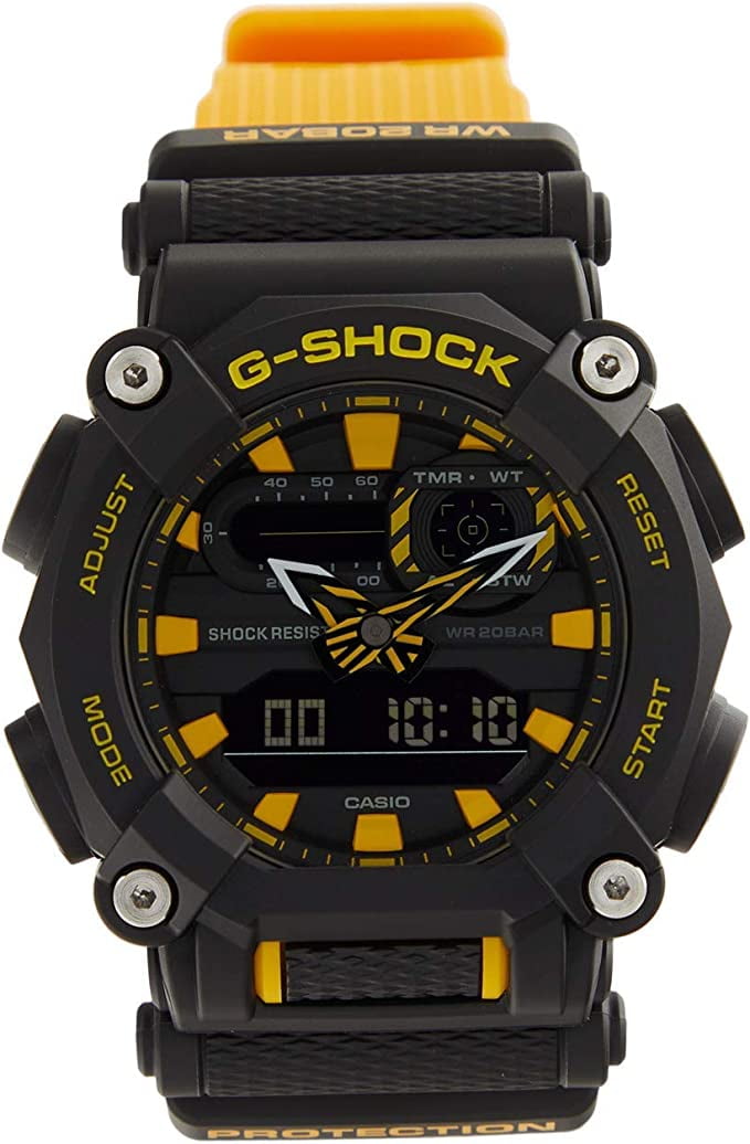G-Shock GA900A-1A9 Black/Yellow One Size - Walmart.com