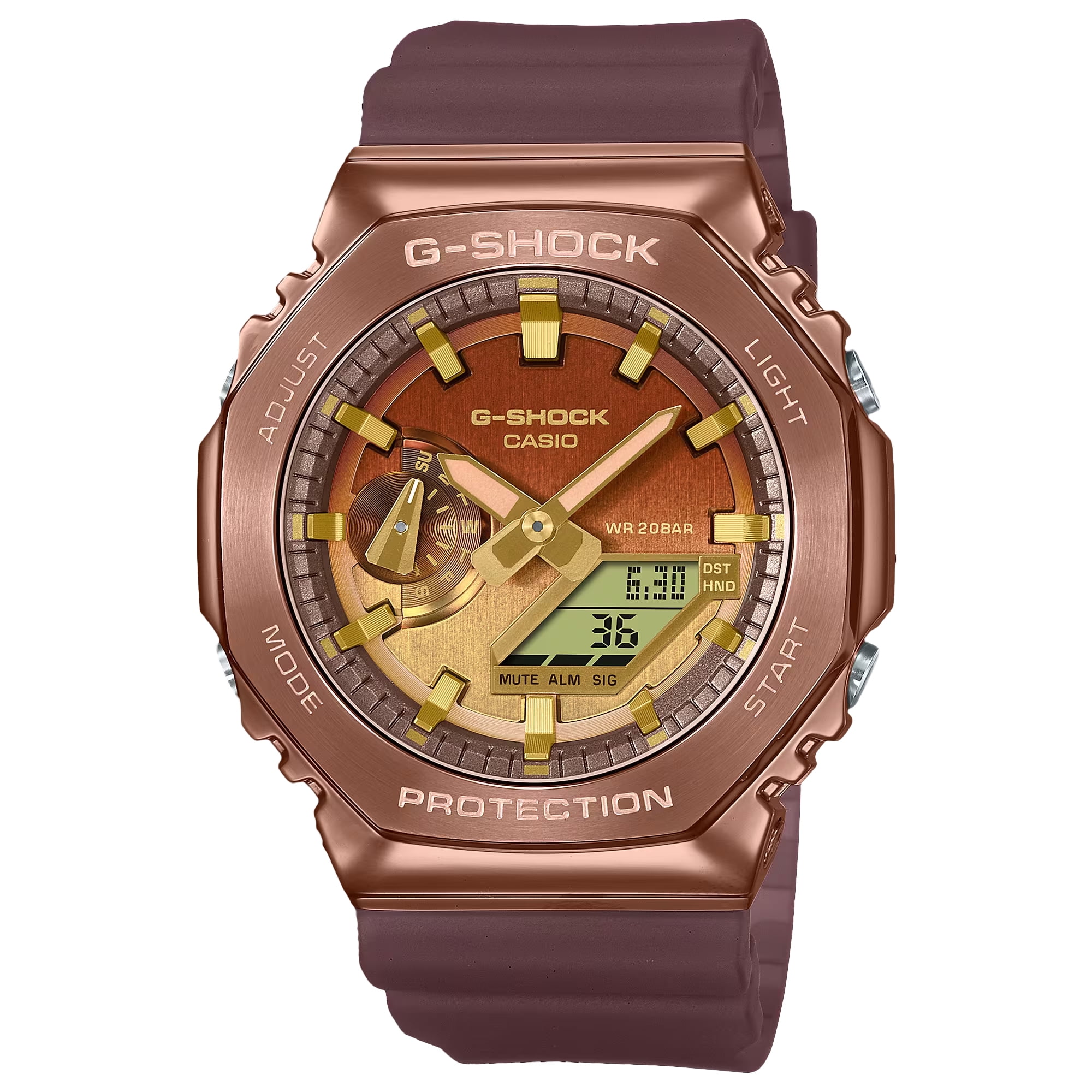G-Shock GM2100 Ana-Digi Bronze, Resin Case, Multicolor Dial, Shock ...
