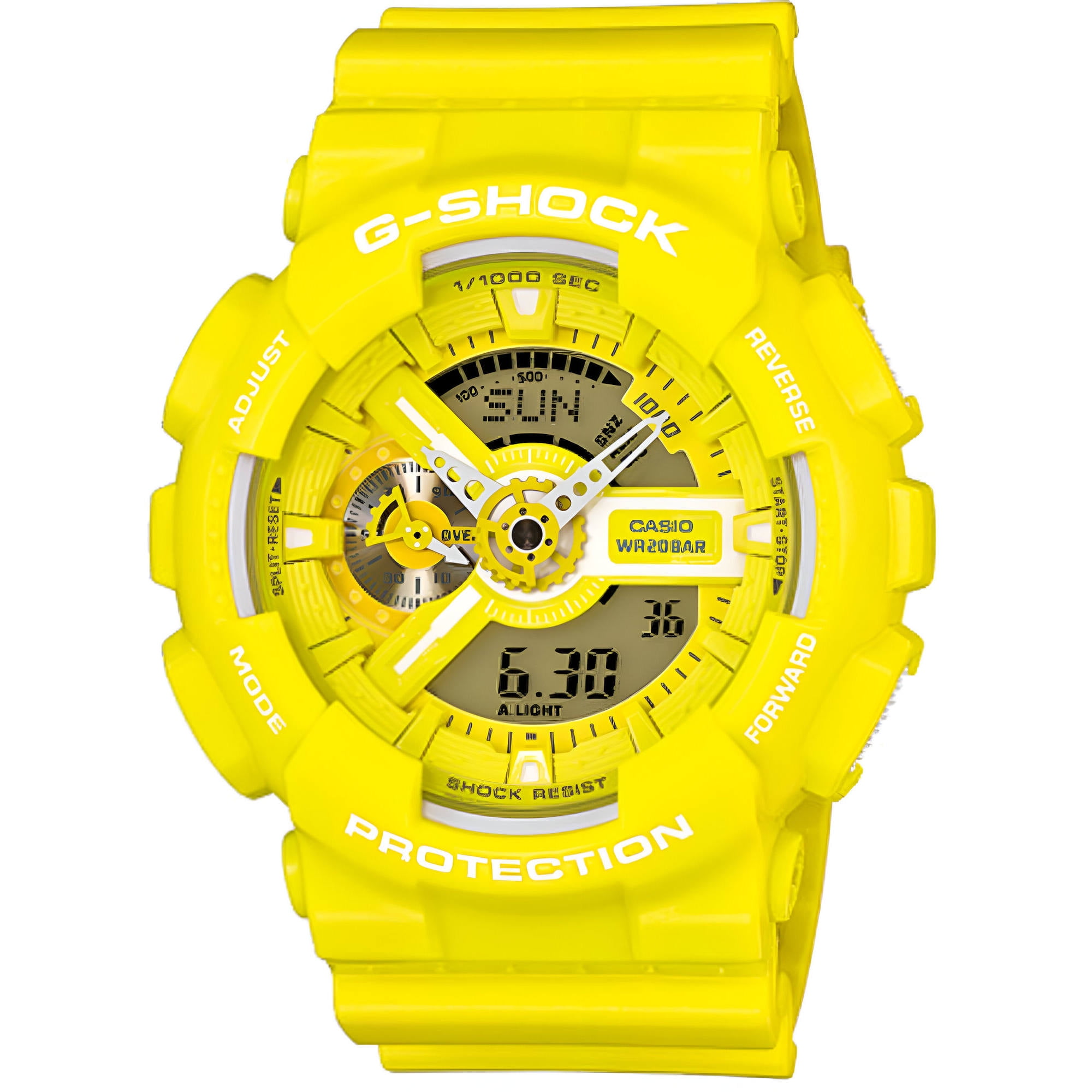 G-Shock Yellow Dial Resin Quartz Men's Watch GA110BC-9A - Walmart ...
