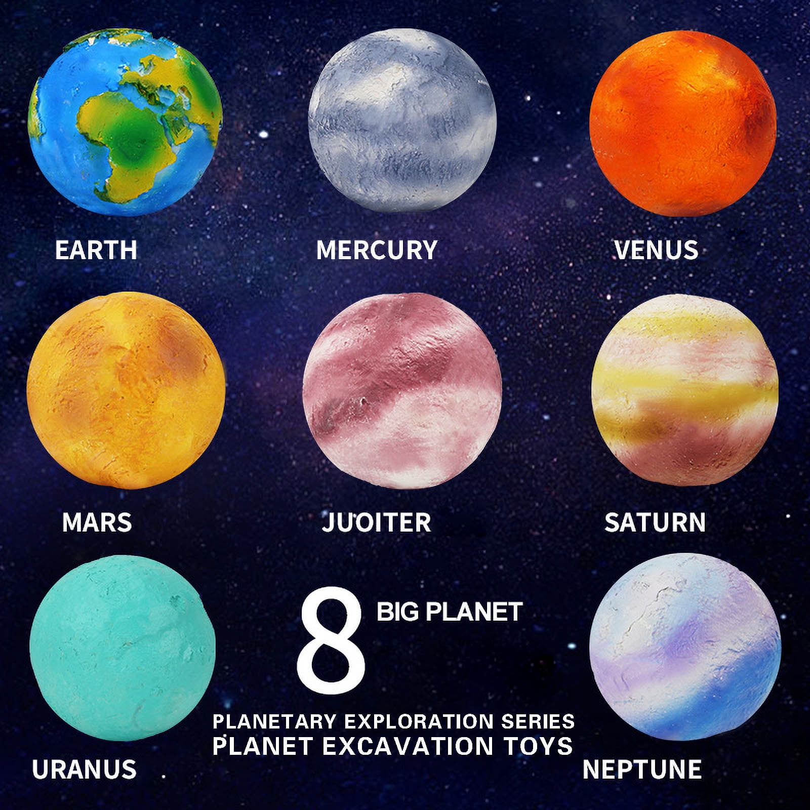 G Solar System Planets Digging Kit For Kids Archaeology Exploration Toy ...