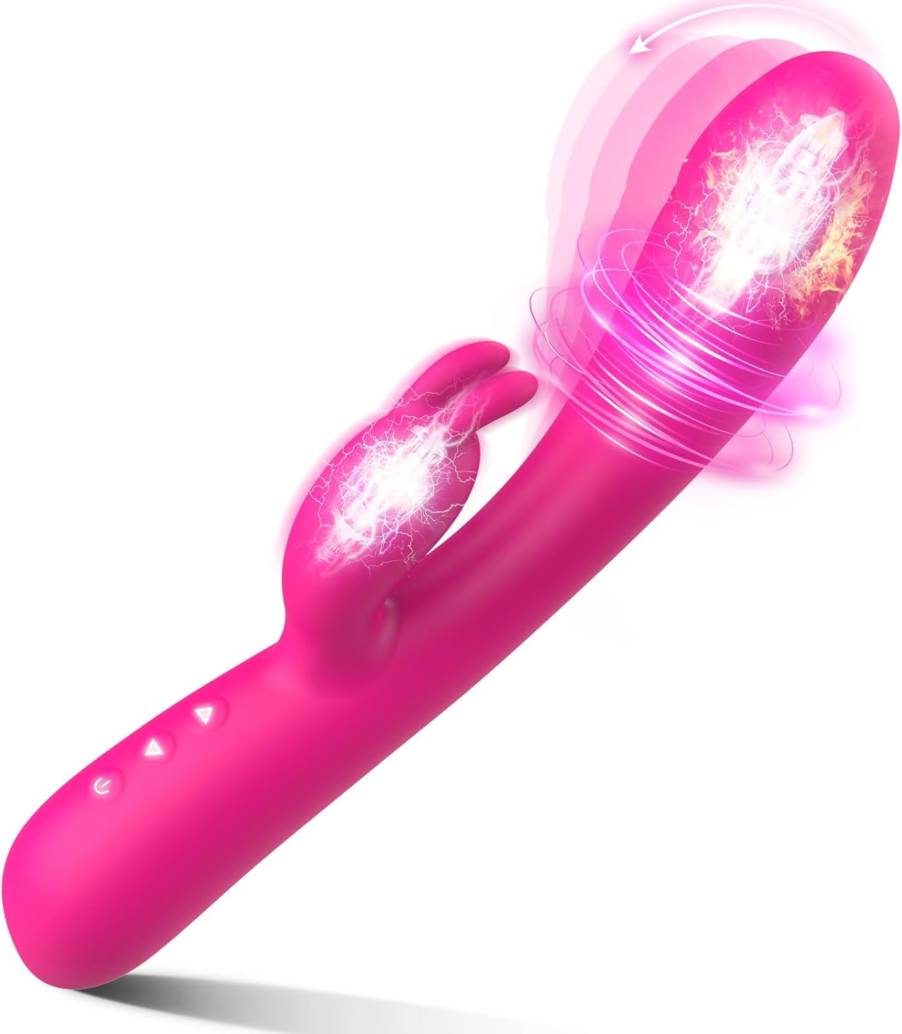 G Spot Vibrator With Heating Functionwaterproof Rabbit Pink Dildo G Spot Sex Toys With 20