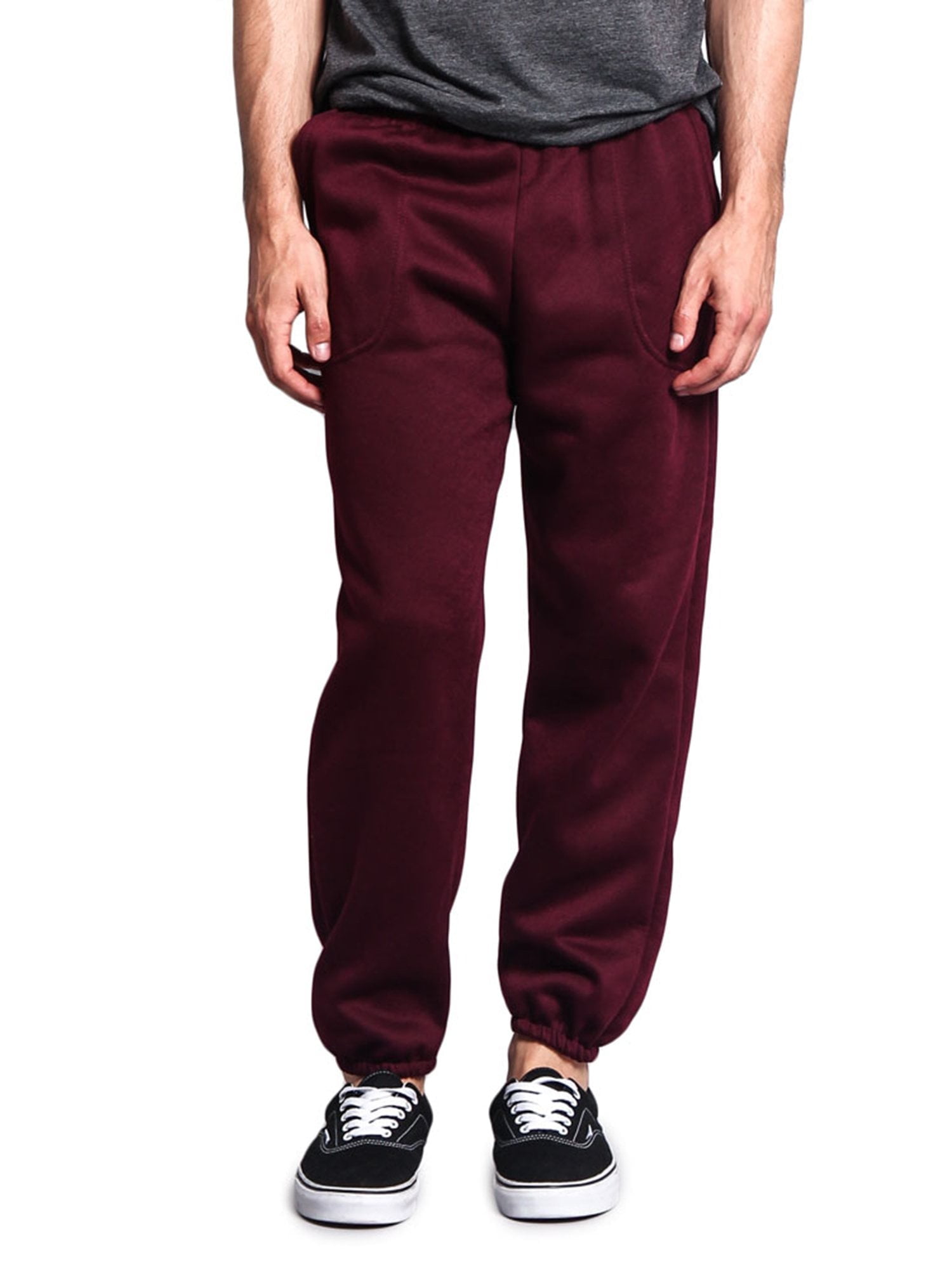 Men's Basic Fleece Jogger Sweatpants with Pockets, Up to 5X - Walmart.com