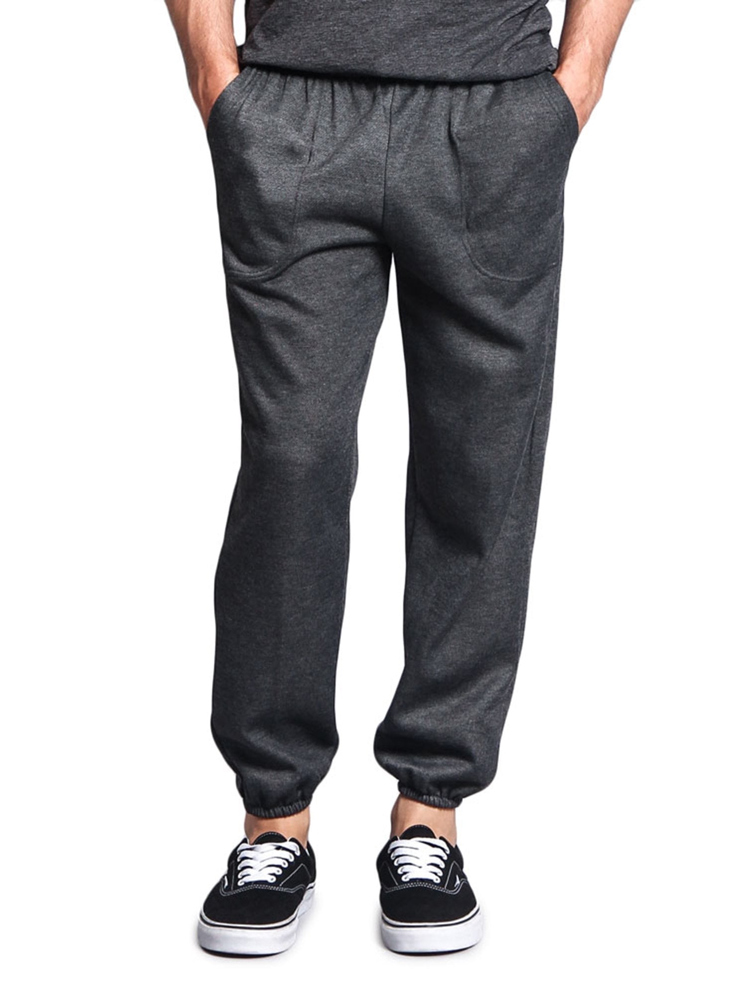 Men's Basic Fleece Jogger Sweatpants with Pockets, Up to 5X - Walmart.com