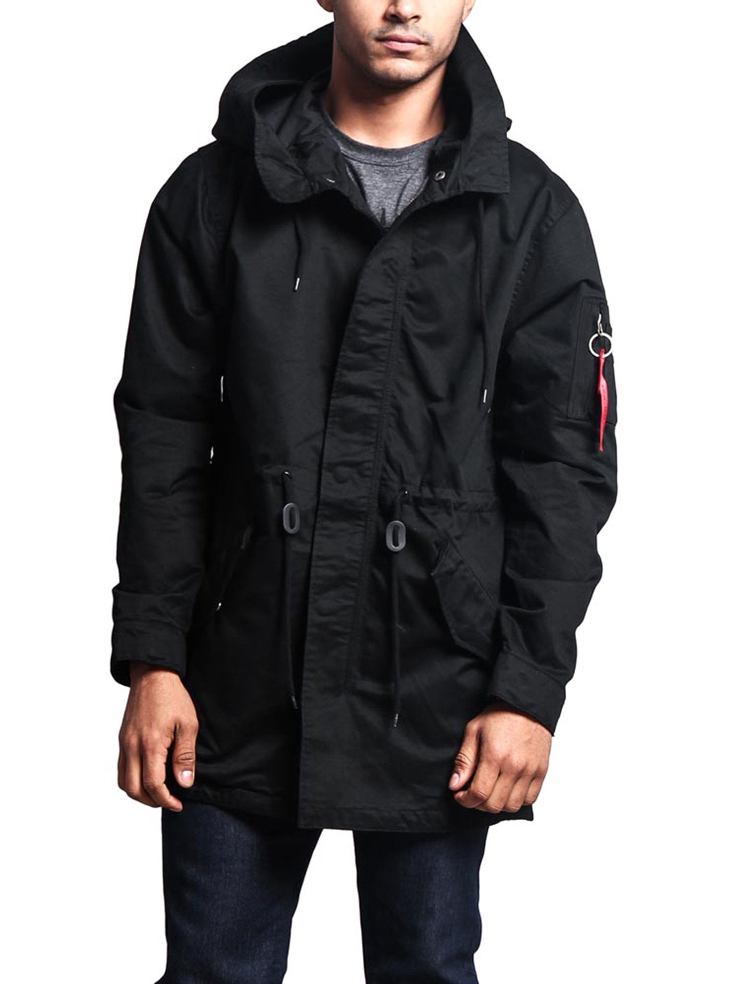 G-Style USA Men's MA-1 Bomber Anorak Style Jacket - JK715 - Black ...