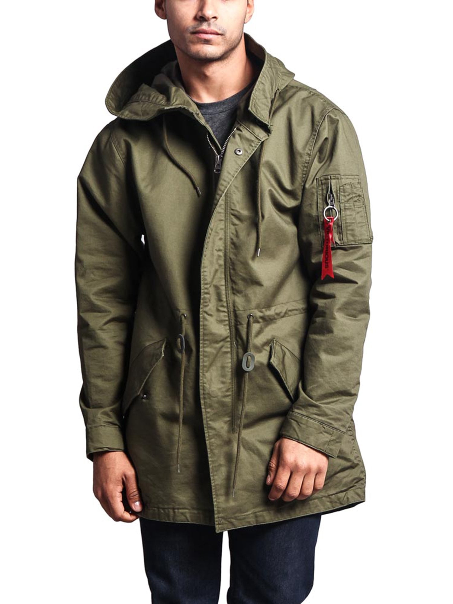 G-Style USA Men's MA-1 Bomber Anorak Style Jacket - JK715 - Olive ...
