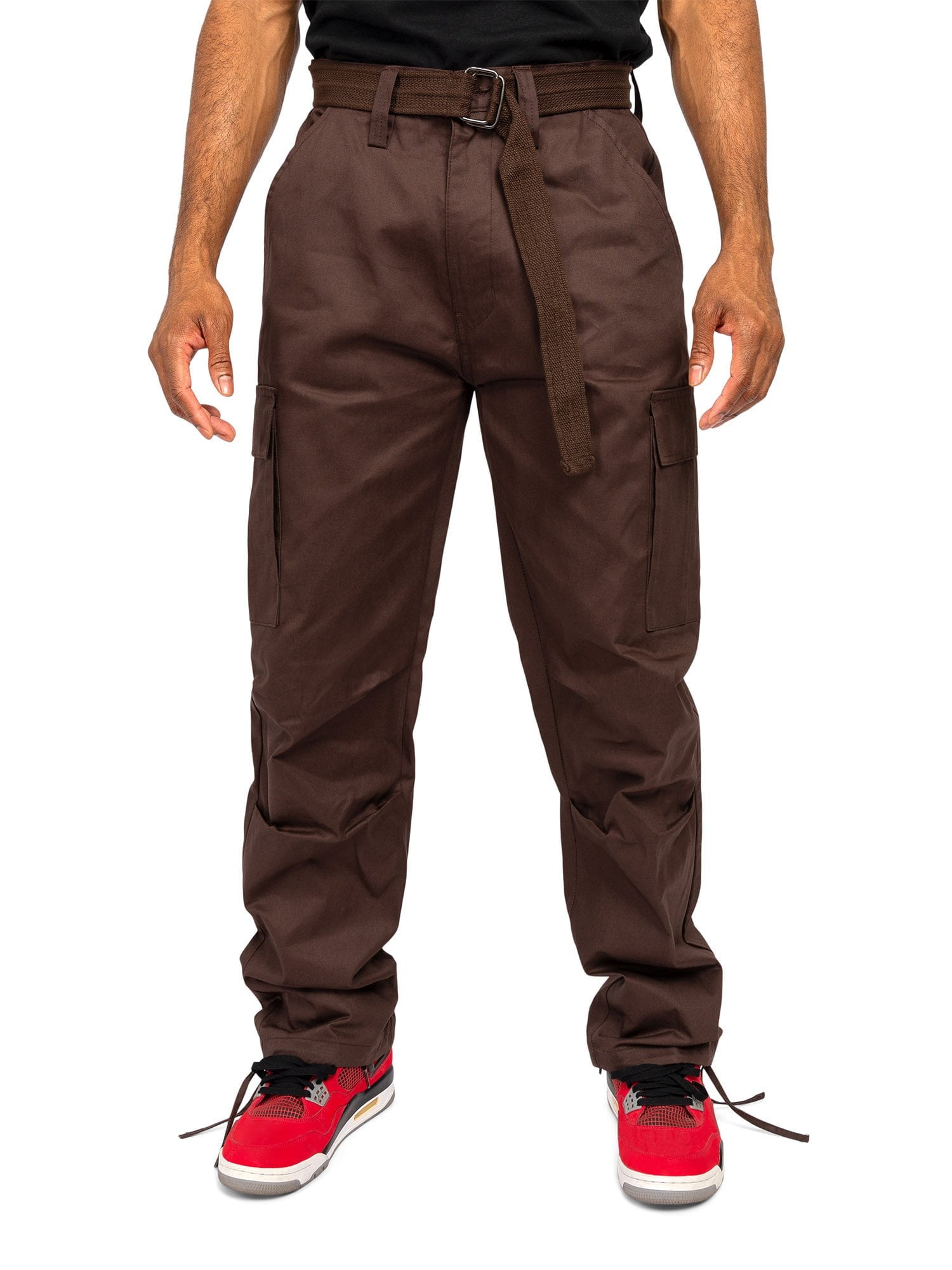 G-Style USA Men's Relaxed Straight Fit Work Cargo Pants 6CP01 - Brown ...