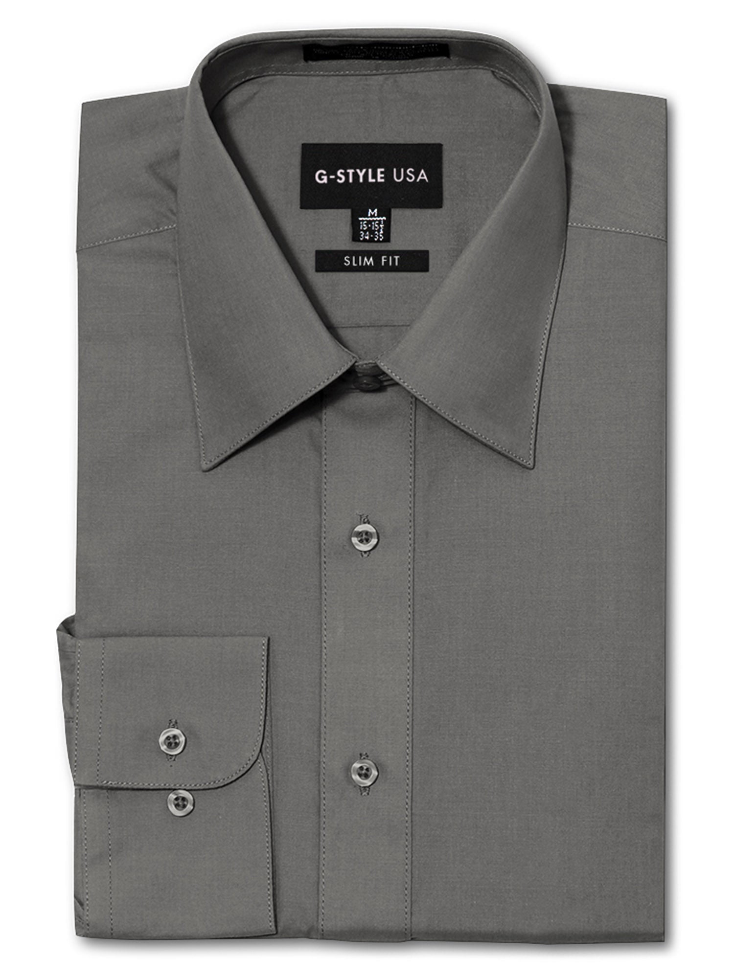 G-Style USA Men's Slim Fit Long Sleeve Dress Shirt - Walmart.com