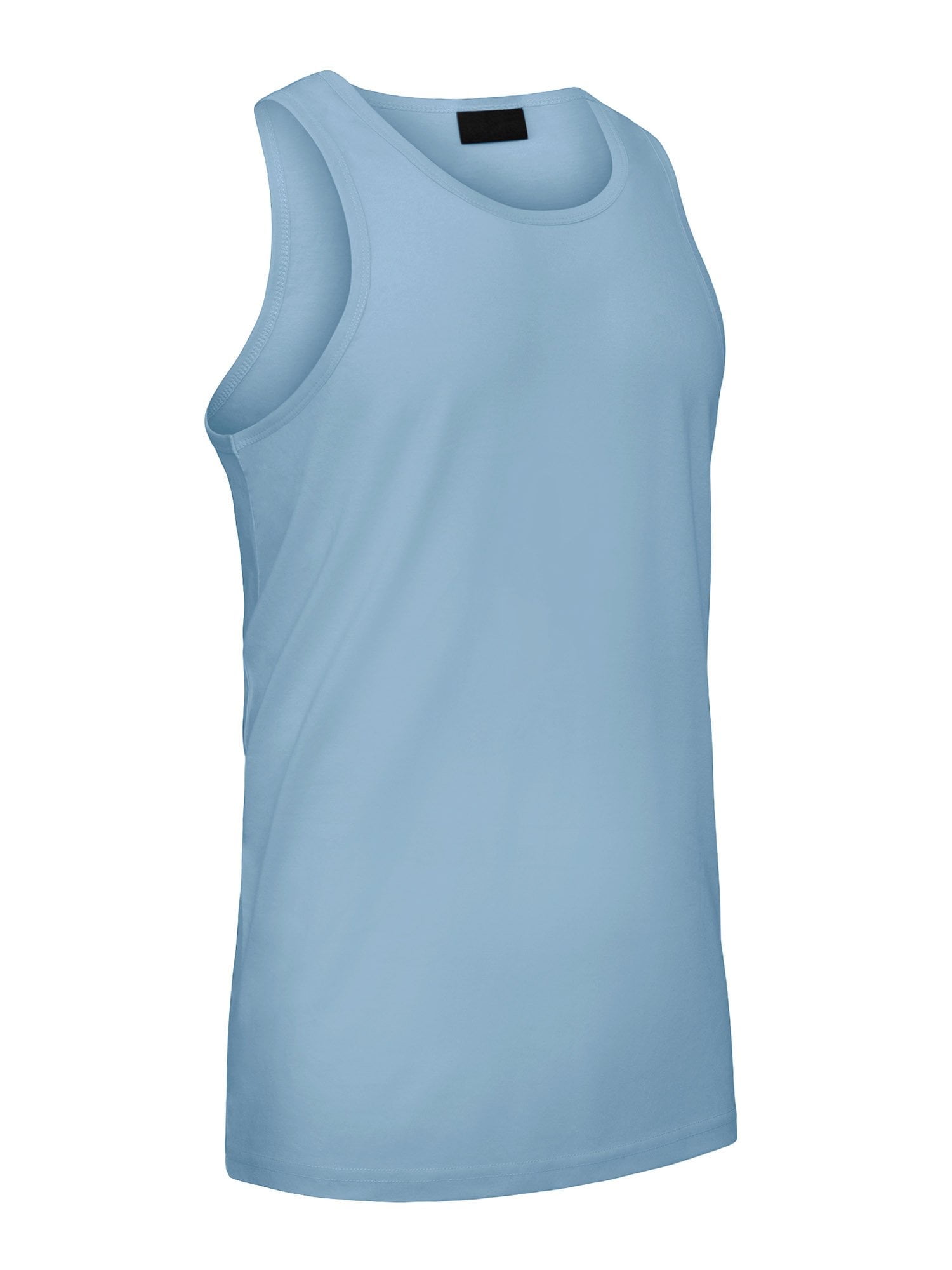 G-Style USA Men's Straight Hem Long Length Tank Top TT60 - Sky Blue ...