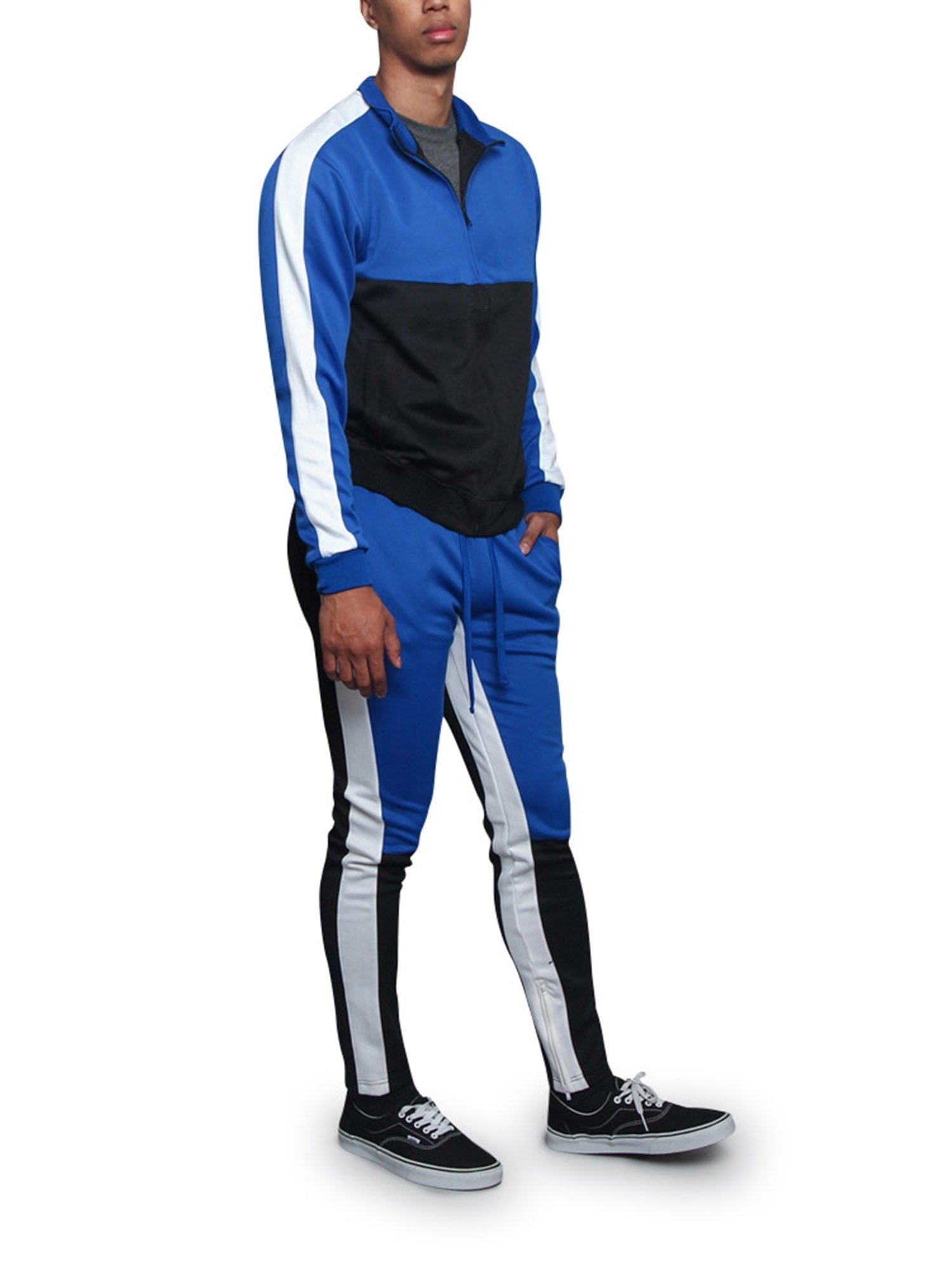 G-Style USA Men's Tri-Colored Track Suit Set ST5010-523 - Royal Blue ...