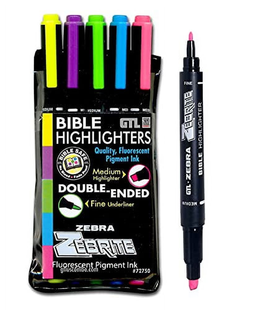 G.T. Luscombe Company, Inc. Zebrite Double Ended Bible Highlighter Set ...