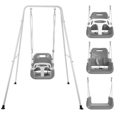 3-in-1 Toddler Swing Sets for Backyard, Comfy Baby Swing Outdoor Indoor ...