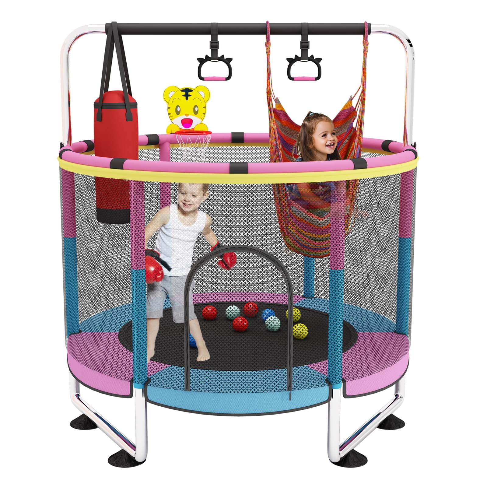 G TALECO GEAR 5 FT Indoor Trampoline for Kids 3-6, Outdoor Toddler ...