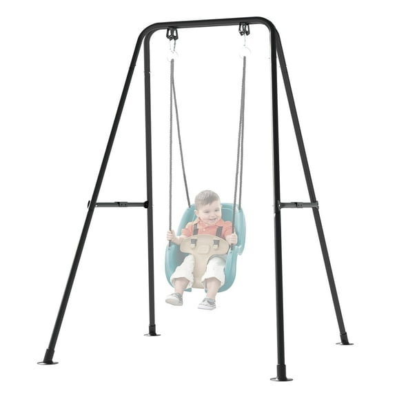 Kids Outdoor Disc Swing with Rack, 440 lb Swing Set, Backyard Heavy ...